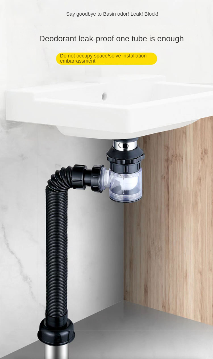 Universal Easy Drain Foldable Pipe - Purely Bras